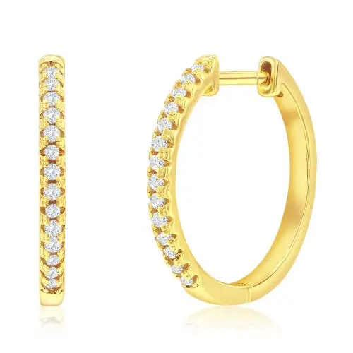 DONATELLO GIAN Set Of 3 Sterling Silver Crystal Hoop Earrings