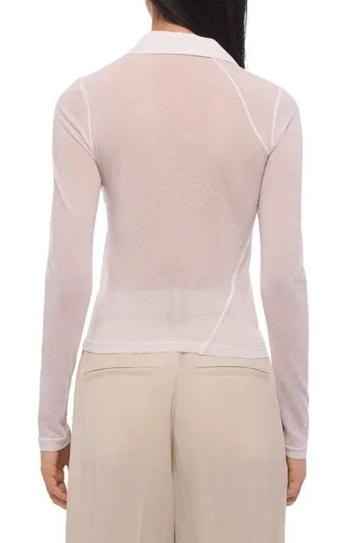Helmut Lang Twisted Polo Ls.zero - White