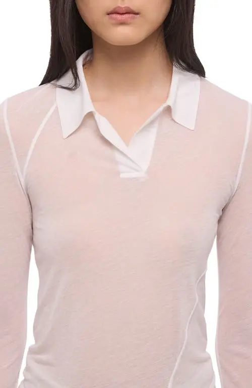 Helmut Lang Twisted Polo Ls.zero - White