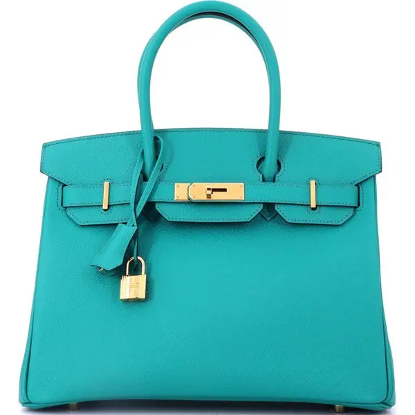 Hermès Birkin Handbag Epsom With Gold Hardware 30 - Blue