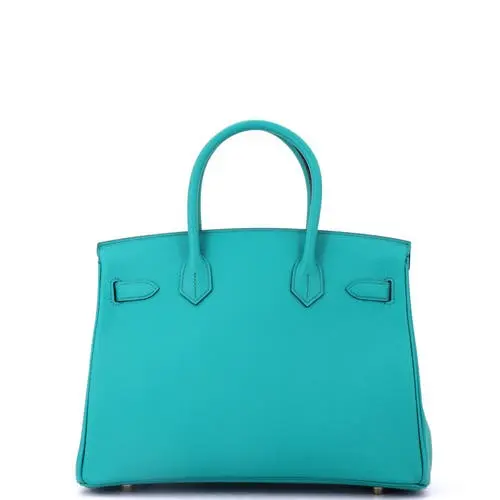 Hermès Birkin Handbag Epsom With Gold Hardware 30 - Blue