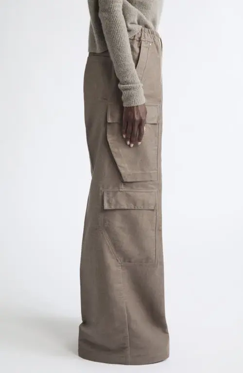 Rick Owens Wide-leg Cargo Pants With Exaggerated Drawstring Detail