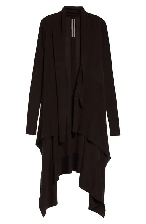 Rick Owens Asymmetric Wool Cardigan - Grease