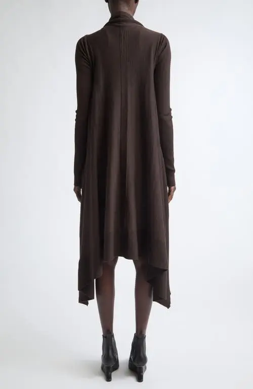Rick Owens Asymmetrical Wool Cardigan