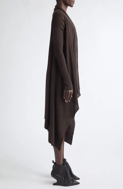 Rick Owens Asymmetrical Wool Cardigan