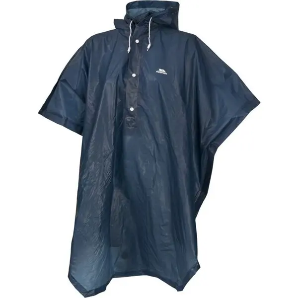 TRESPASS Adultsgender Inclusive Canopy Packaway Poncho - Navy Blue