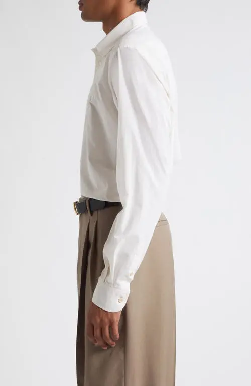 Valentino Garavani Floral Embroidered Cotton Button-up Shirt