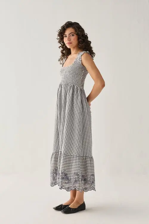 REISTOR The Smocked Maxi Dress