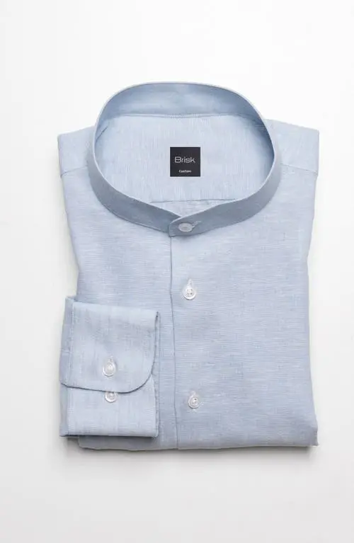 BRISK Cotton Linen Shirt - Light Blue