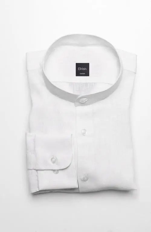 BRISK Cotton Linen Shirt - White
