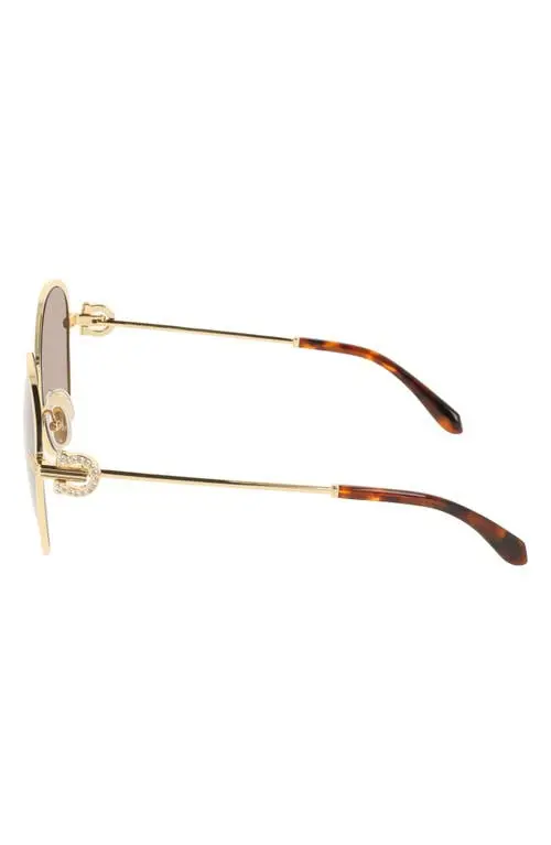 FERRAGAMO 61mm Gradient Cat Eye Sunglasses