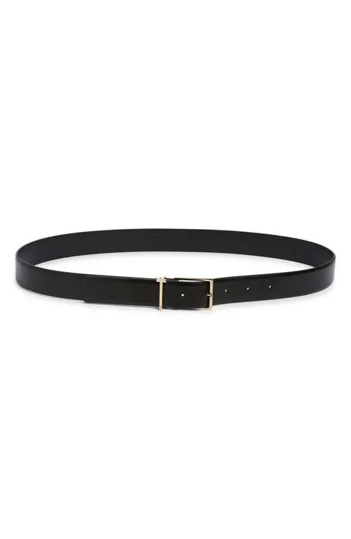 TOM FORD Metal T Smooth Leather Belt - Black