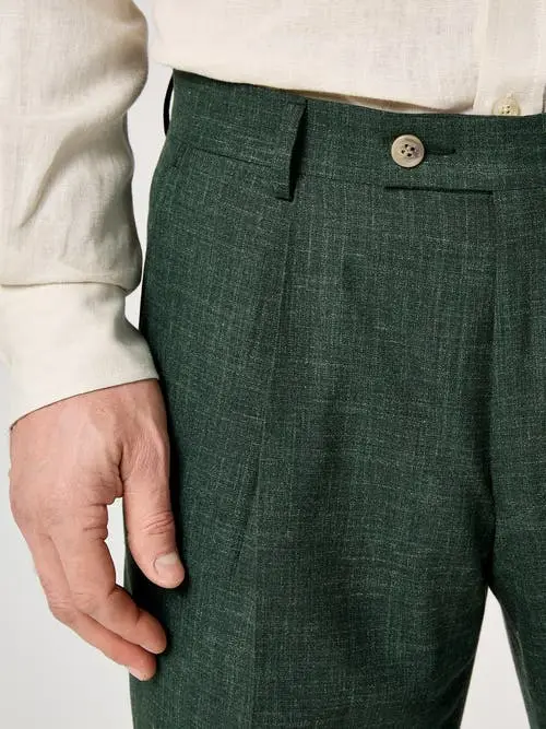 KOY CLOTHING Linen Wool Blend Trousers