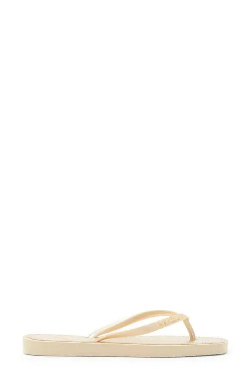 BRIZZA Metallic Flip Flop - Platino