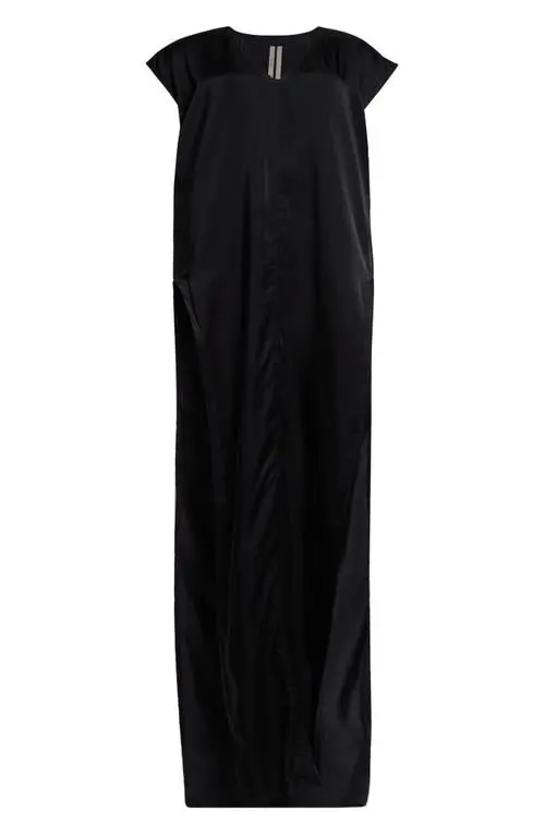 Rick Owens Arrowhead Satin Shift Gown - Black
