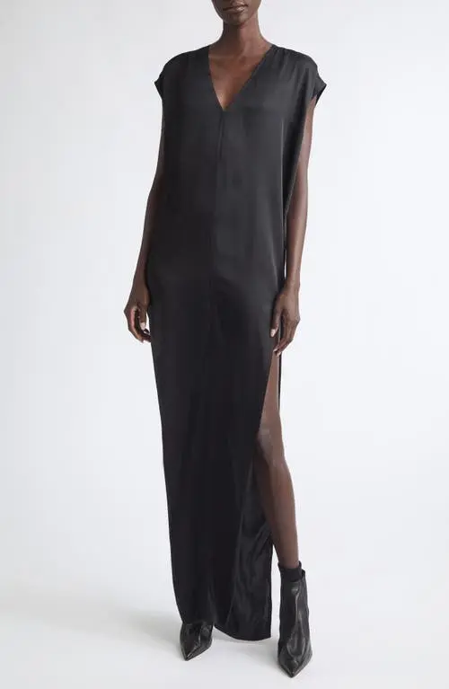 Rick Owens Arrowhead Satin Shift Gown - Black