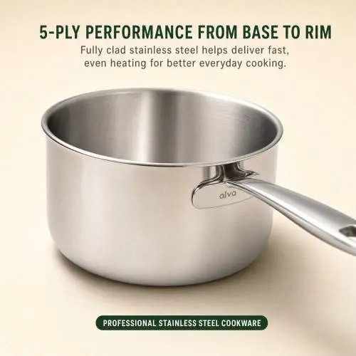ALVA Maestro 3-piece Full Clad Stainless Steel Saucepan & Stock Pot Set