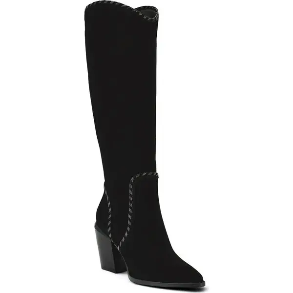 Nine West Rosco Knee-high Western Boots - Black