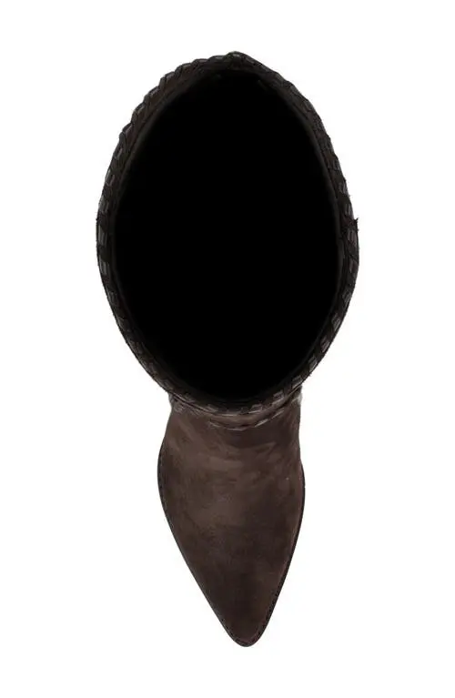 Nine West Rosco Knee-high Western Boots - Dark Brown