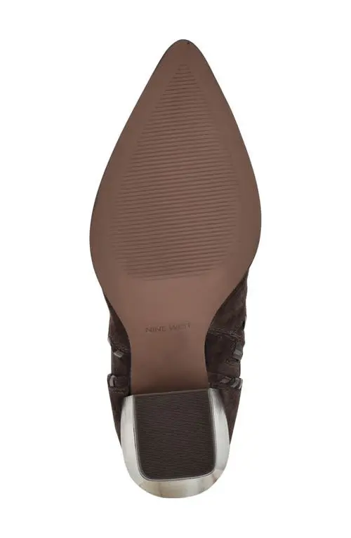 Nine West Rosco Knee-high Western Boots - Dark Brown