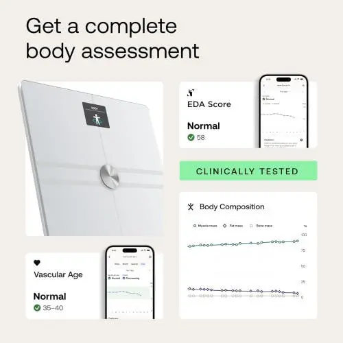 WITHINGS Body Comp Smart Scale: Complete Body Analysis With Wi-fi And Bluetooth Connectivity