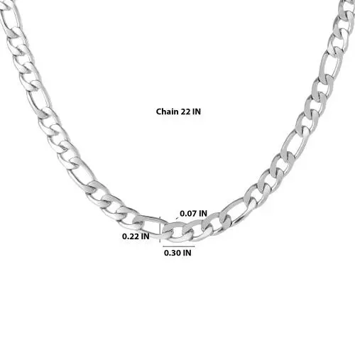 Lucky Brand Sterling Silver Figaro Chain Necklace