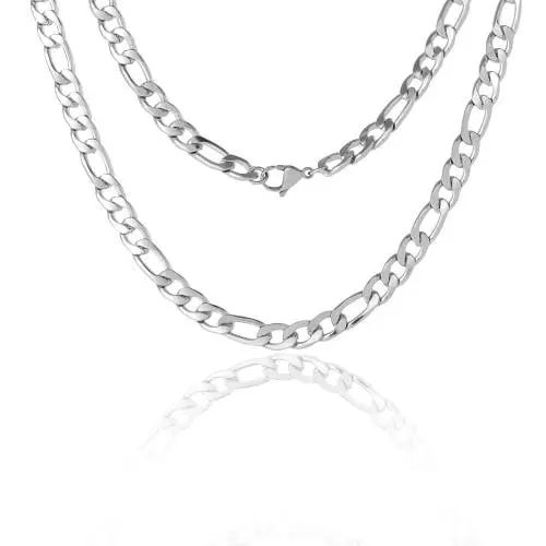 Lucky Brand Sterling Silver Figaro Chain Necklace