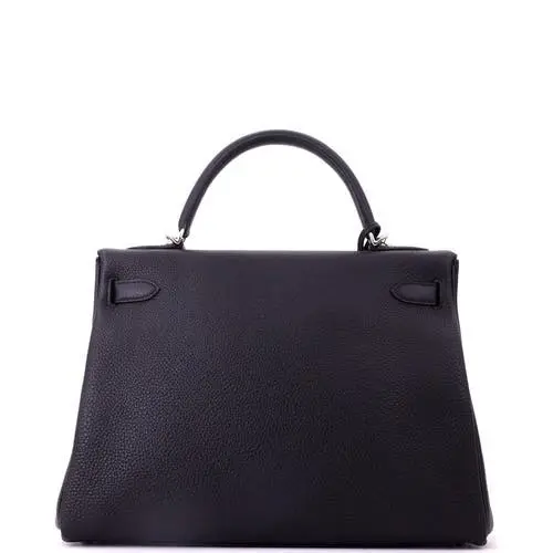Hermès Kelly Handbag Togo With Palladium Hardware 32 - Black