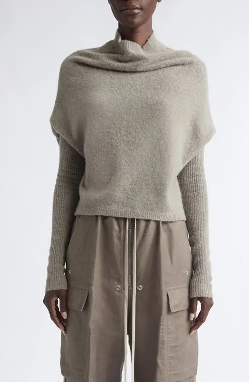 Rick Owens Crater Cashmere Blend Sweater - Dust
