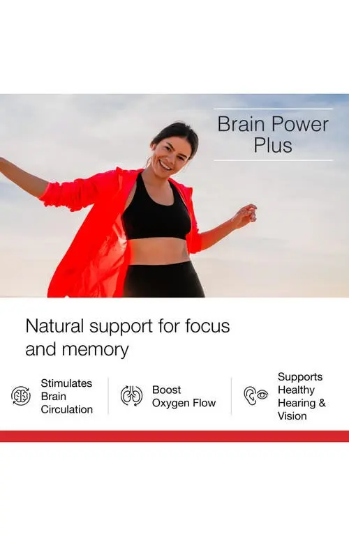 DR. SCHULZE'S Brain Formula Supplement For Clear Thinking, Focus, Healthy Eyesight And Hearing Support, Plant-based Ingredients