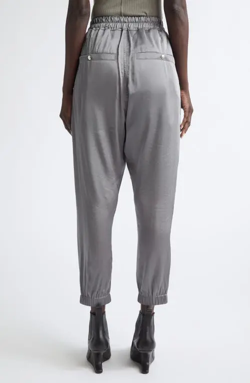 Rick Owens Tecuatl Satin Track Pants - Steel