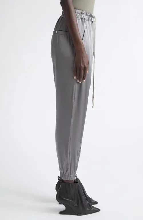 Rick Owens Tecuatl Satin Track Pants - Steel