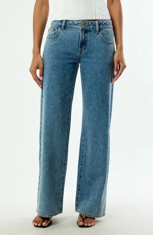PACSUN Casey Low Rise Baggy Jeans - Medium Indigo