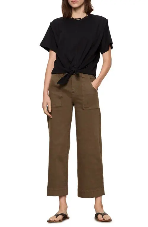 Sanctuary Organic Cotton Blend Tie Hem T-shirt - Black
