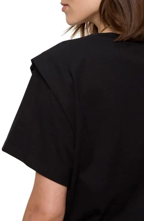 Sanctuary Organic Cotton Blend Tie Hem T-shirt - Black