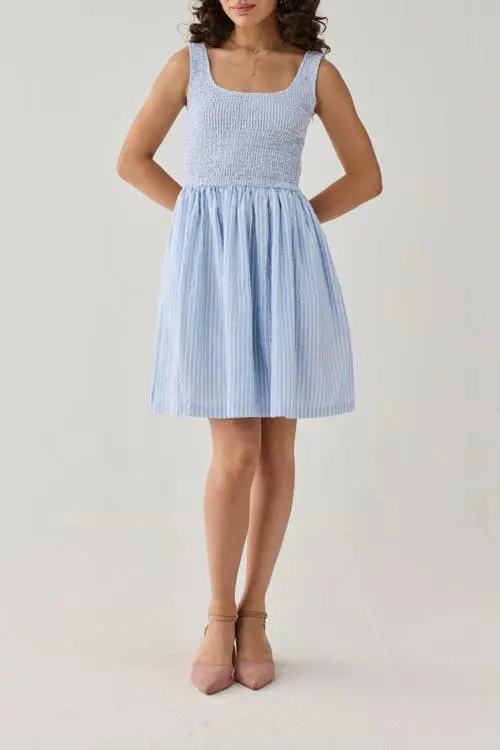 REISTOR Smocked Short Dress