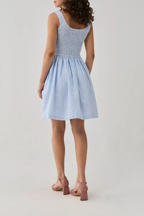 REISTOR Smocked Short Dress