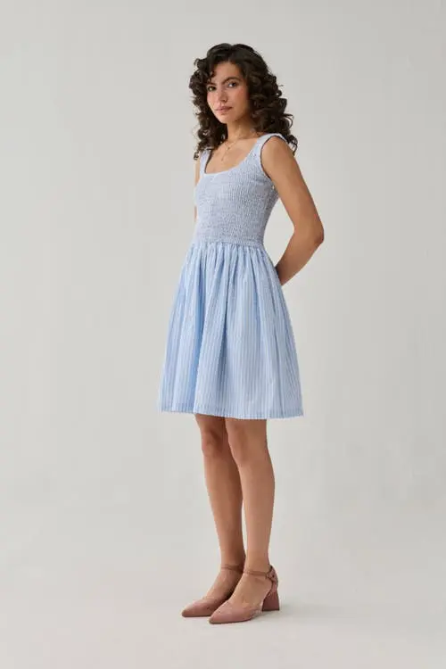 REISTOR Smocked Short Dress