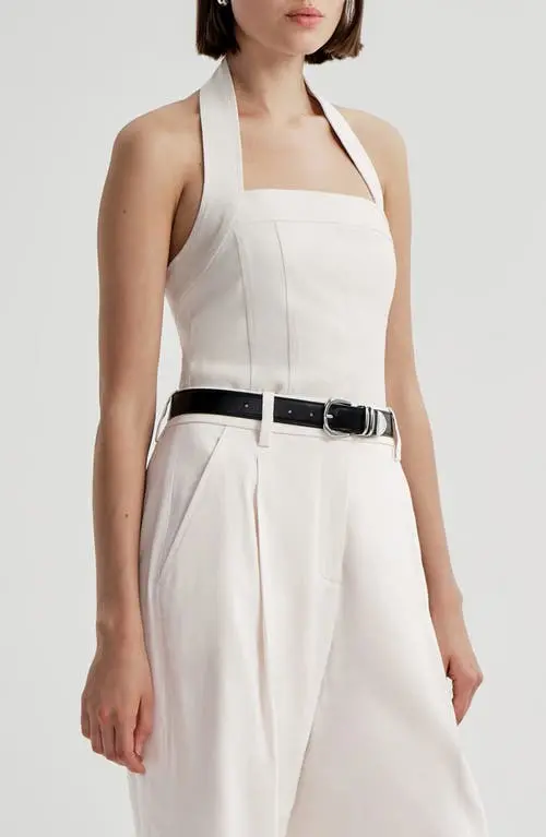 A.L.C. Lori Linen Blend Halter Top