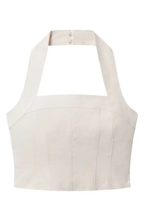 A.L.C. Lori Linen Blend Halter Top