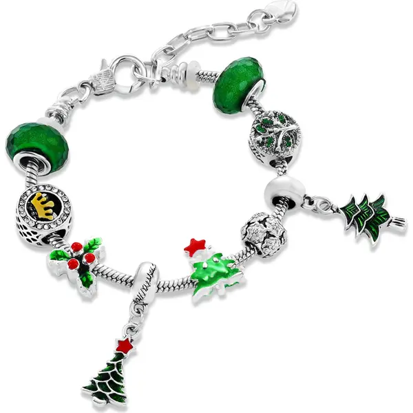 DONATELLO GIAN Christmas Tree Charm Bracelet - Green