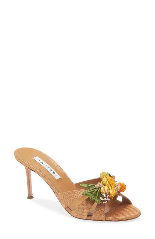 AQUAZZURA Birdsong Mule - Cognac
