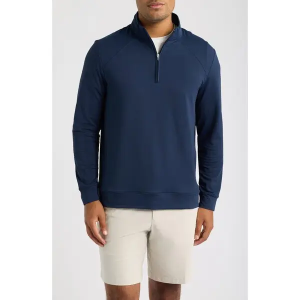 G/fore Brushed Back Quarter Zip Performance Pullover - Twilight