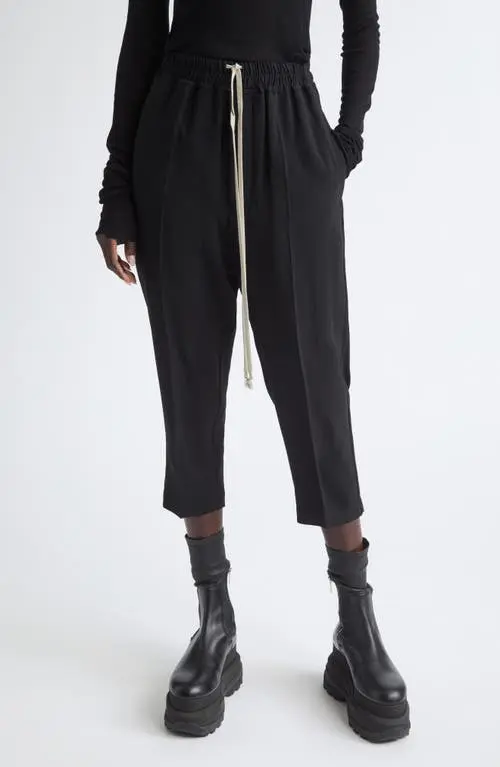 Rick Owens Astaire Crepe Crop Pants - Black