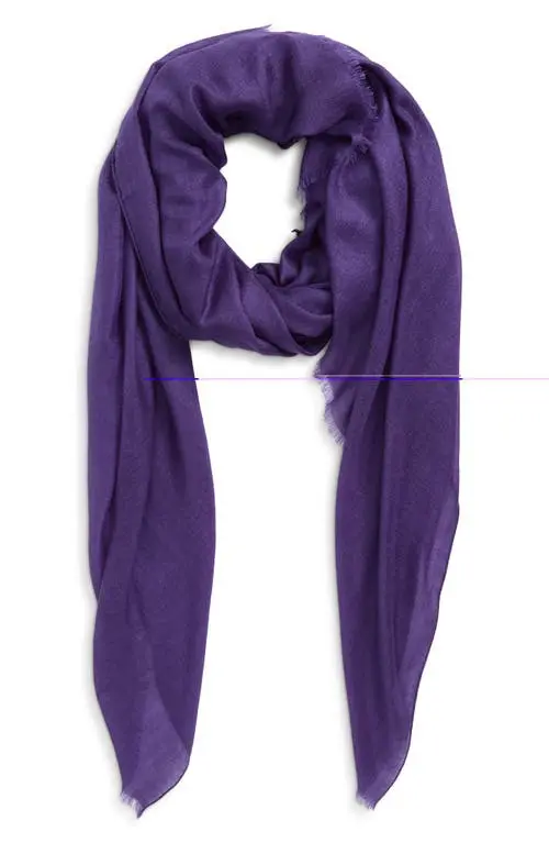 Akris Cashmere & Silk Scarf - Purple