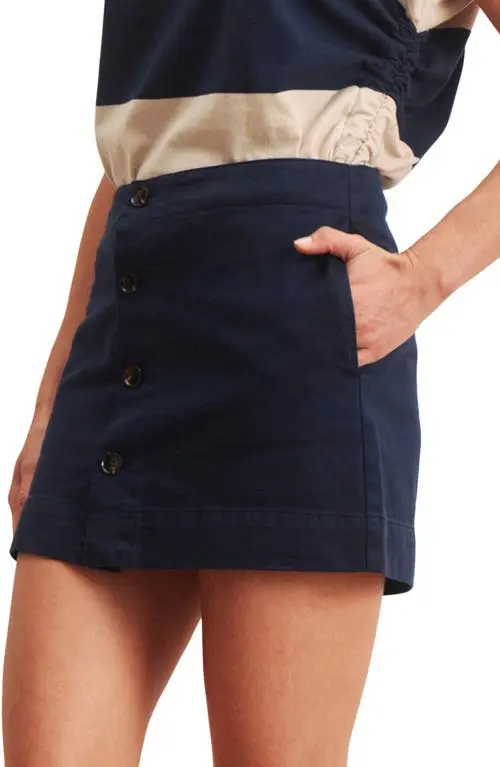 Sanctuary Mila Button Front Cotton Miniskirt