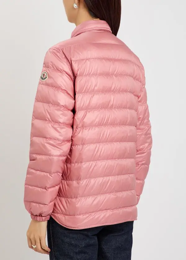 Moncler Quilted Nylon Down Jacket - Light Pink