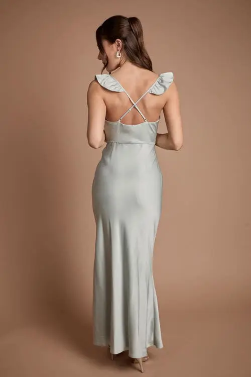 Coast Lace Trim Cami Button Maxi Dress