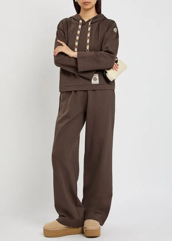 Moncler Wide-leg Cotton-blend Sweatpants
