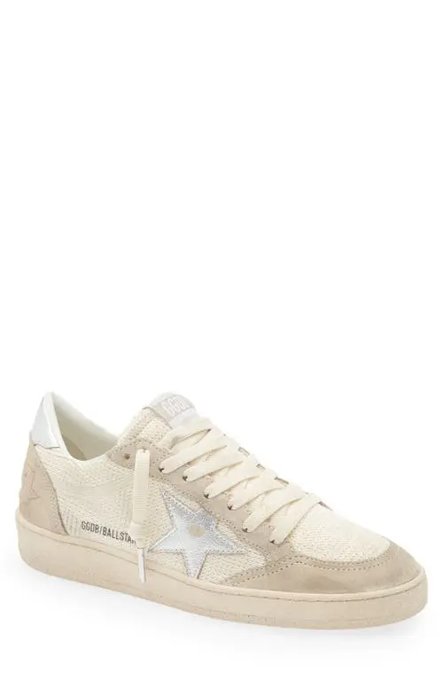 GOLDEN GOOSE Ball Star Sneaker - Beige/silver
